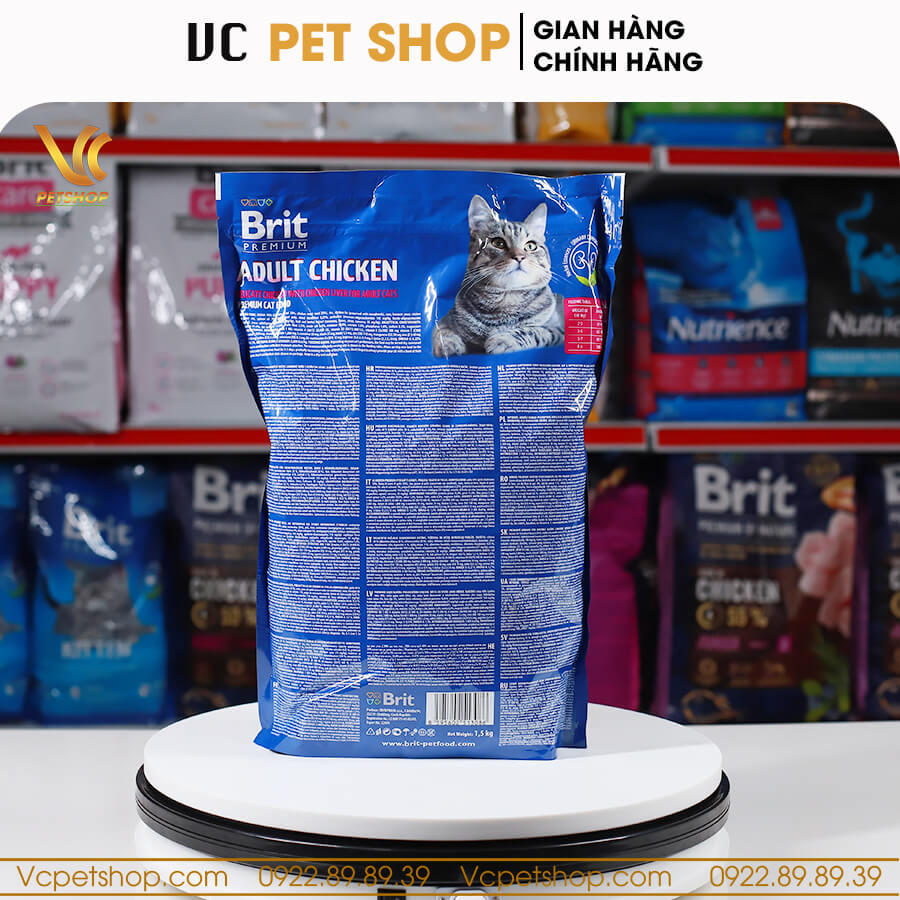 Brit Premium Adult Chicken - Thức ăn cho mèo trưởng thành vị thịt gà
