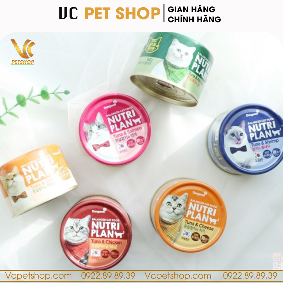 Pate Cho Mèo Nutri Plan Cá Ngừ & Cá Hồi 160g | VC Pet Shop