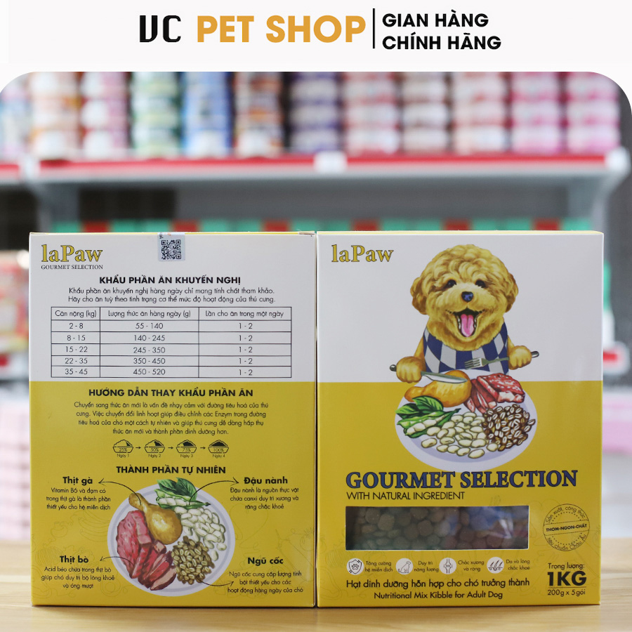 Hạt Dinh Dưỡng Cho Chó Trưởng Thành LaPaw Gourmet - VC Pet Shop