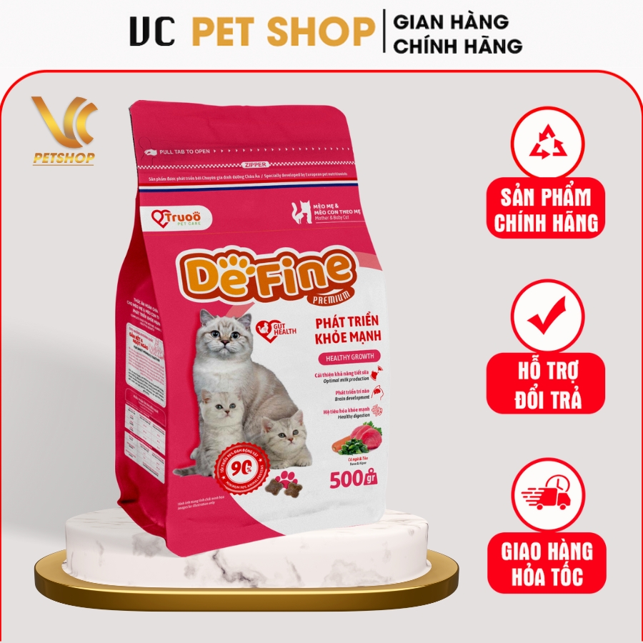 Hạt Cho Mèo Mẹ Và Mèo Con Define Cao Cấp - VC Pet Shop